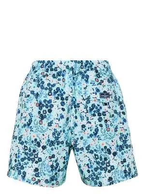 HACKETT  Floral-print Swim Shorts - Blue