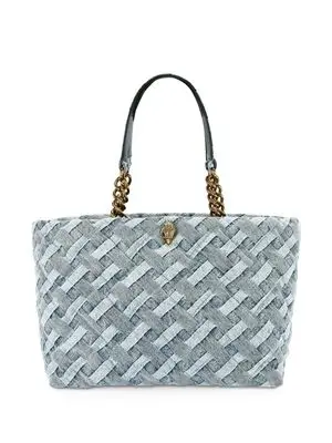 Kurt Geiger Kensington Interwoven-design Denim Tote Bag