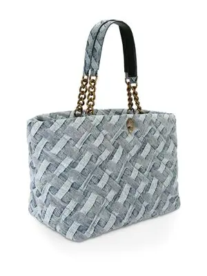 Kurt Geiger Kensington Interwoven-design Denim Tote Bag