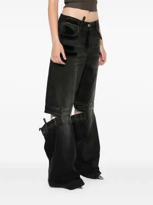 Attico Lunghi High-rise Wide-leg Jeans - Black