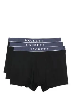 HACKETT LONDON Logo-waistband Cotton Briefs - Black