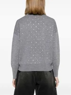 Rabanne Crystal-embellished Jumper - Grey