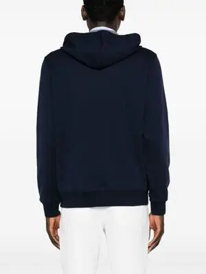 Brunello Cucinelli Zip-up Jersey Hoodie - Blue
