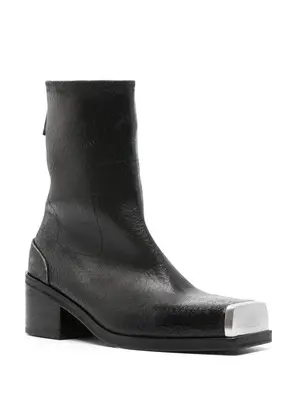 Marsèll Metal-toecap Crinkled Boots - Black