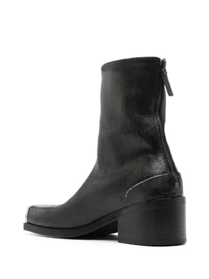Marsèll Metal-toecap Crinkled Boots - Black