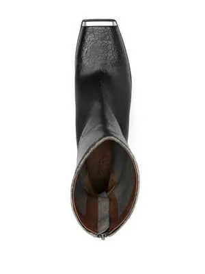 Marsèll Metal-toecap Crinkled Boots - Black