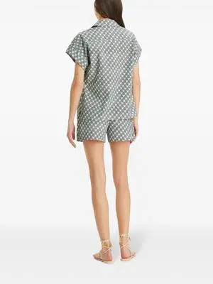 Tory Burch Zebra-print Poplin Shorts