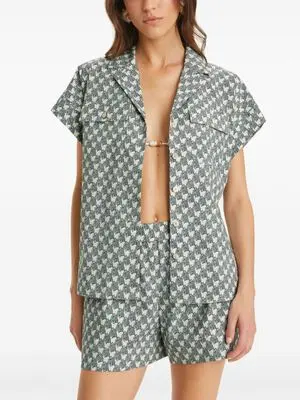 Tory Burch Zebra-print Poplin Shorts
