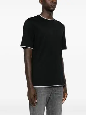 Brunello Cucinelli Layered Cotton T-shirt - Black