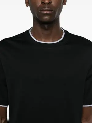 Brunello Cucinelli Layered Cotton T-shirt - Black