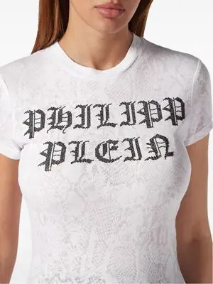 Philipp Plein Crystal-embellished T-shirt - White