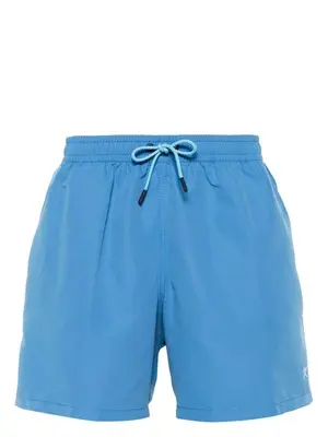 HACKETT Motif-embroidered Swim Shorts - Blue