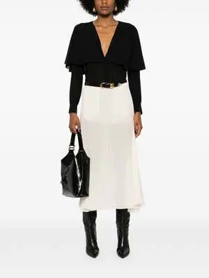 Chloé Georgette Cropped Trousers - Neutrals