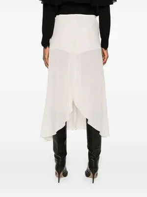Chloé Georgette Cropped Trousers - Neutrals