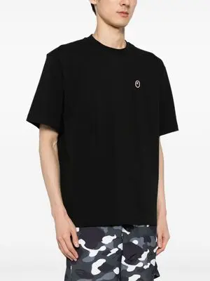 A BATHING APE Embroidered-logo Cotton T-shirt - Black