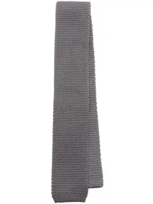 Brunello Cucinelli Knitted Silk Tie - Grey
