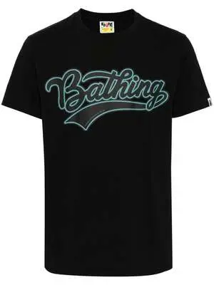 A BATHING APE Logo-print Cotton T-shirt - Black