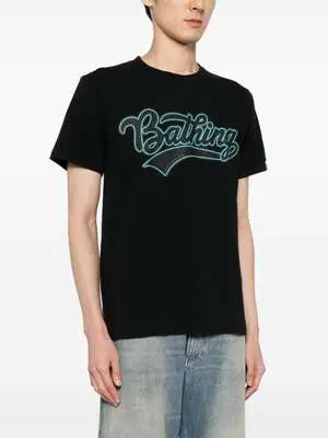 A BATHING APE Logo-print Cotton T-shirt - Black