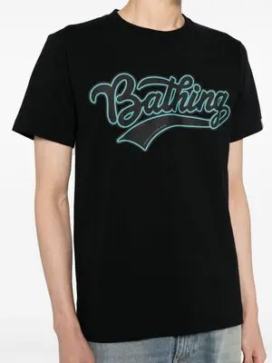 A BATHING APE Logo-print Cotton T-shirt - Black