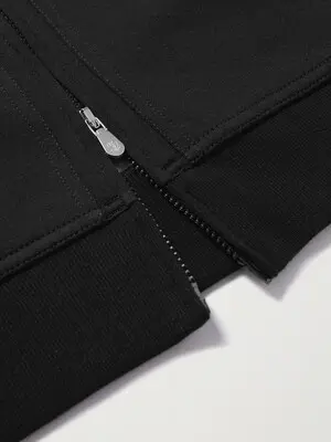 Brunello Cucinelli Cotton-blend Jersey Zip-up Hoodie - Black