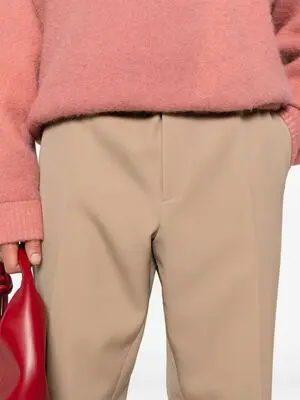 JIL SANDER Tapered Wool Trousers - Neutrals