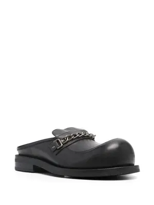 Martine Rose Chain-detailed Leather Mules