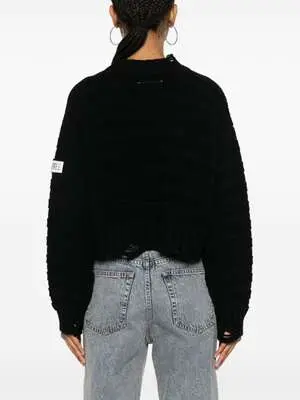 MAISON MARGIELA Distressed Chunky-knit Jumper - Black