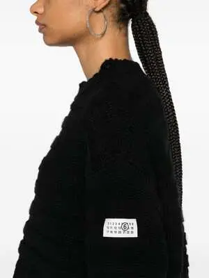 MAISON MARGIELA Distressed Chunky-knit Jumper - Black