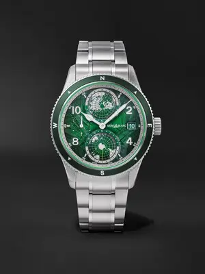 Montblanc 1858 Geosphere 0 Oxygen Automatic 42mm Titanium And Ceramic Watch - Green