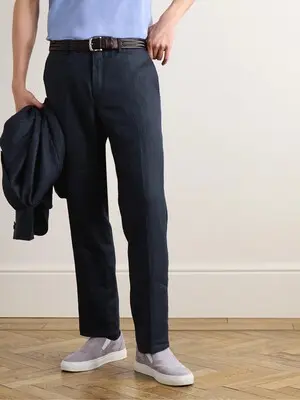 Mr P. Philip Straight-leg Linen-twill Suit Trousers