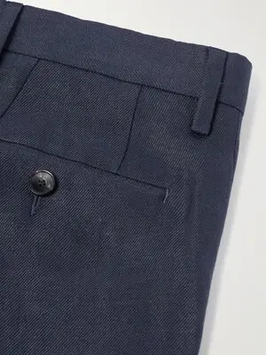 Mr P. Philip Straight-leg Linen-twill Suit Trousers