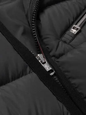 Moncler Grosgrain-trimmed Logo-appliquéd Quilted Shell Down Jacket