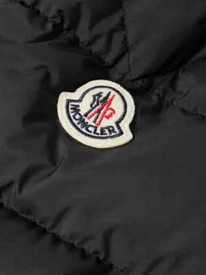 Moncler Grosgrain-trimmed Logo-appliquéd Quilted Shell Down Jacket
