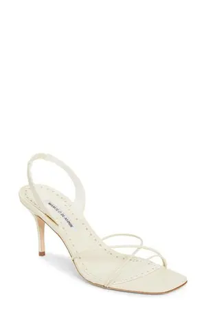 Suede Trimmed Raffia Sandals