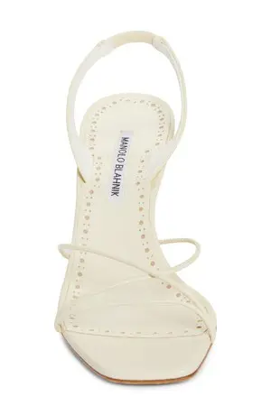 Manolo Blahnik Ninfea Slingback Sandal - Ivory