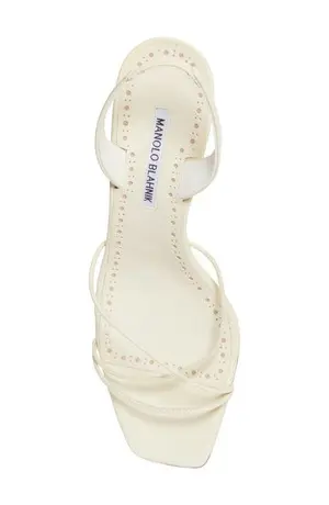 Manolo Blahnik Ninfea Slingback Sandal - Ivory