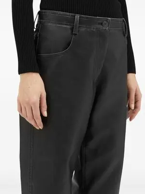 MSGM Straight-leg Leather Trousers