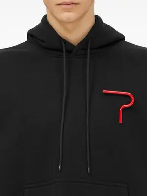 MSGM Logo Appliqué Drawstring Hoodie