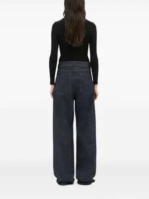 MSGM Rhinestone-embellished Wide-leg Jeans