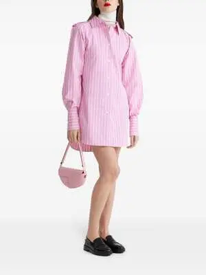 PATOU Striped Mini Shirt Dress