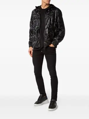 Philipp Plein Camouflage-print Hooded Windbreaker