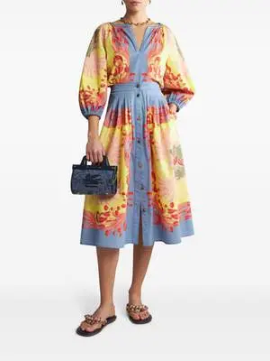 Etro Pleated Midi Skirt