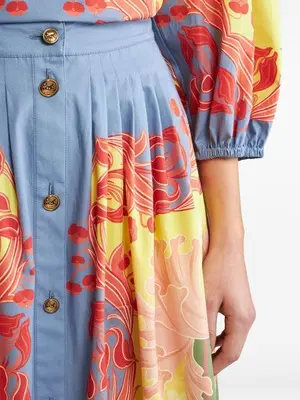 Etro Pleated Midi Skirt