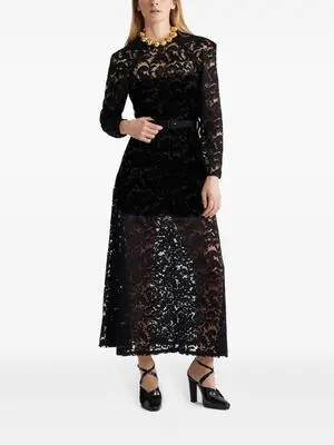 PATOU Floral-lace Maxi Dress