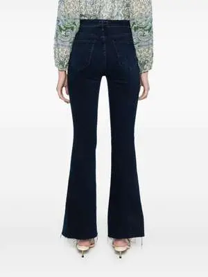 MOTHER The Weekender Fray Bootcut Jeans - Blue