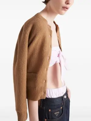 Prada Checked Cotton Bandeau Top