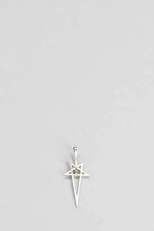 Rick Owens Pentagram Earring In Silver - 33% Off | Editorialist
