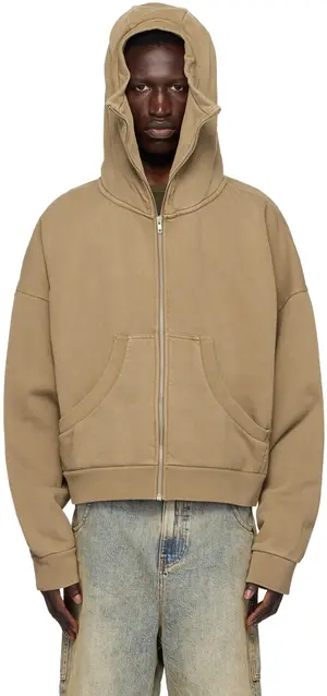 Entire Studios Beige Full Zip Hoodie In Cork - 20% Off | Editorialist