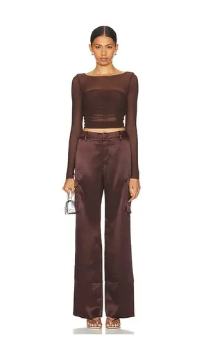 SEROYA Galia Satin Cargo Pant