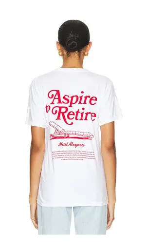 MOTEL MARGARITA Aspire To Retire" Graphic Tee - White